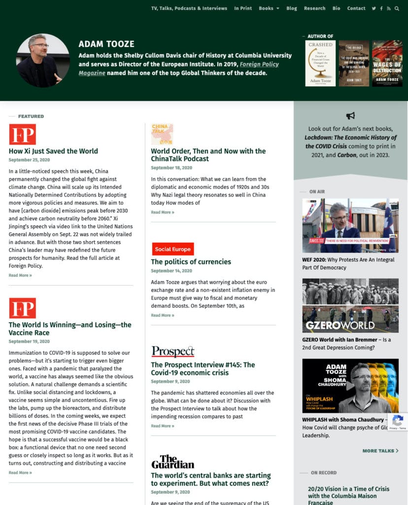 Adam Tooze - Kate Marsh